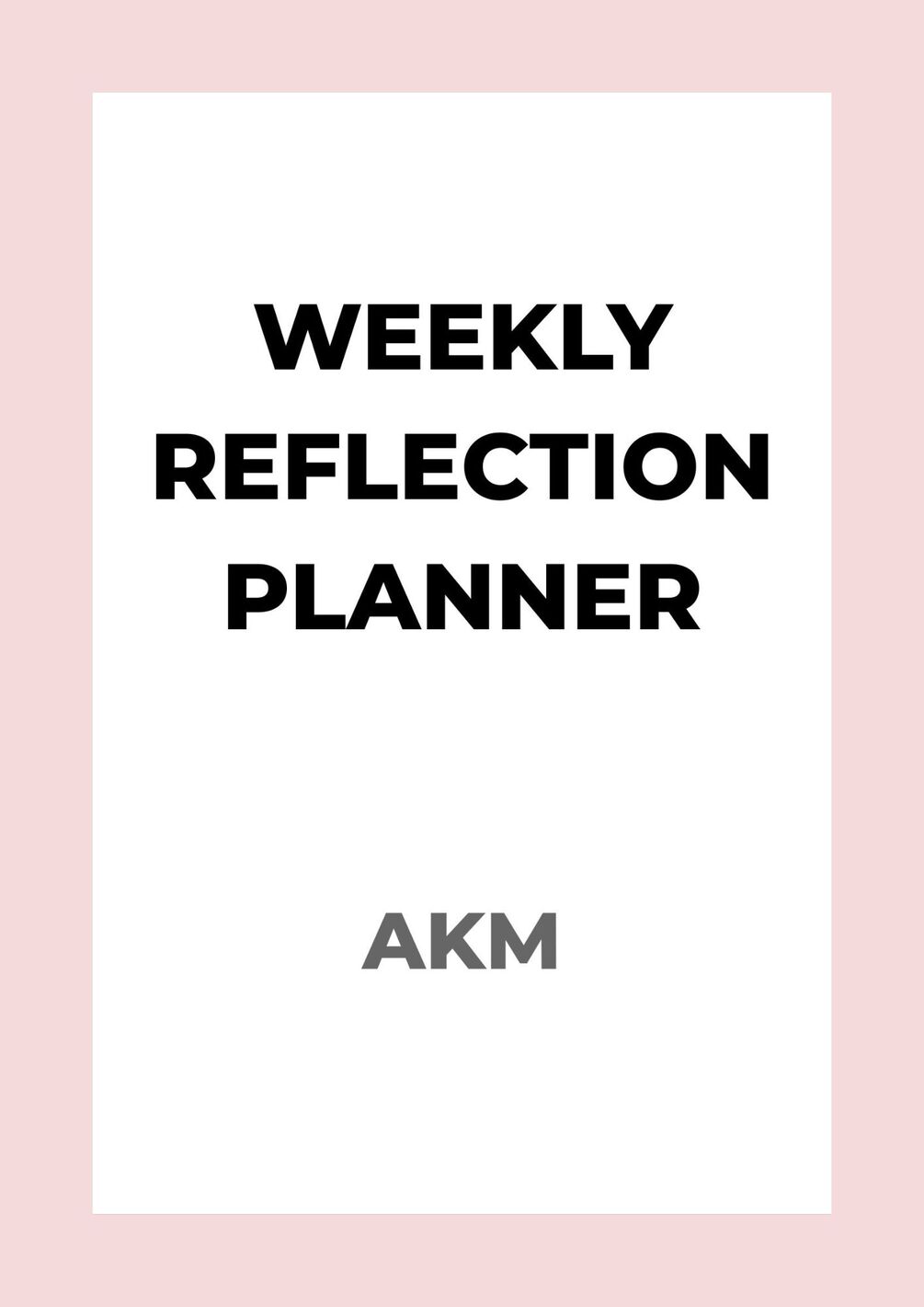 Weekly Reflection Planner (Weekly Prompts + Mood Tracker + Weekly ...