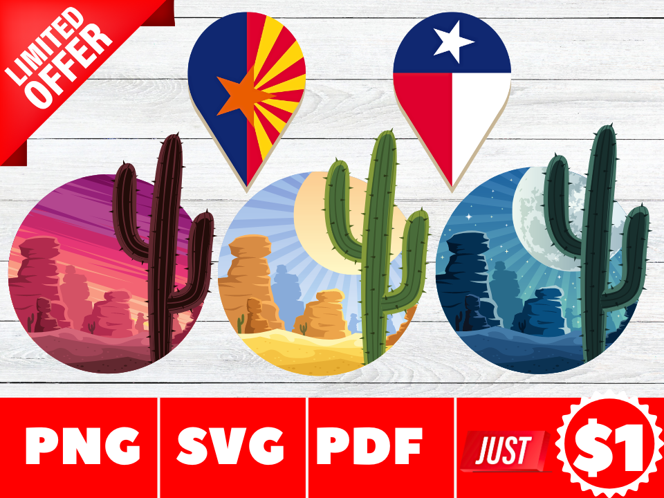 Arizona and Texas Map State Outline Flag SVG Bundle-USA Flags-design ...