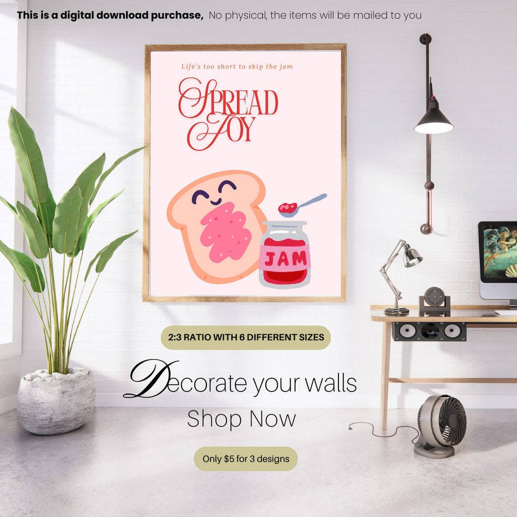 Cute & Quirky Wall Art – 3 Printable Designs for Bedroom, Living Room ...