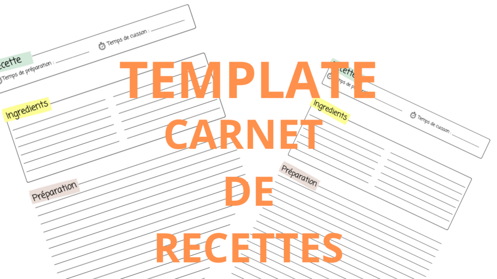 Template Livre de recettes