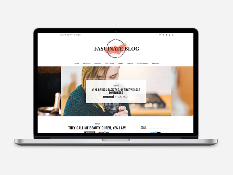 FASCINATE BLOG-Modern WordPress blog theme