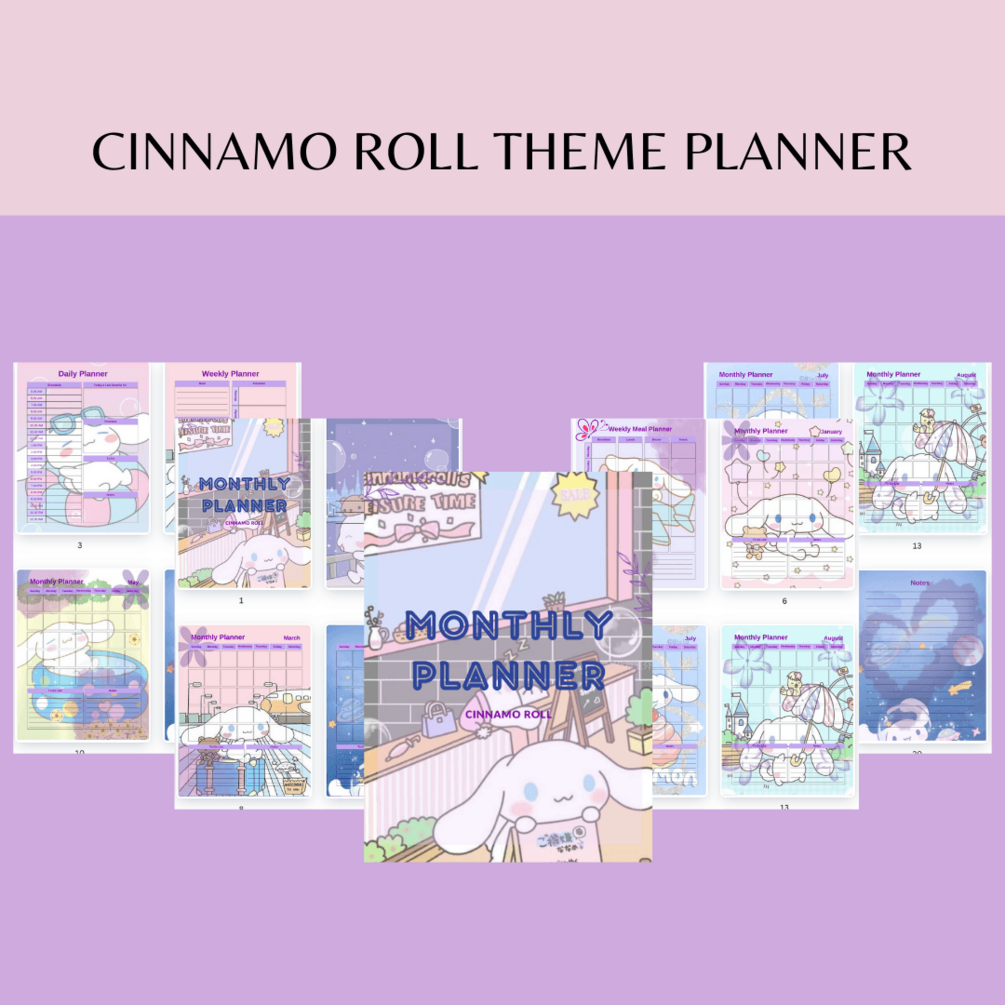 PLANNER - CINNAMO ROLL THEME FOR STUDENTS | PRODUCTIVITY BOOST
