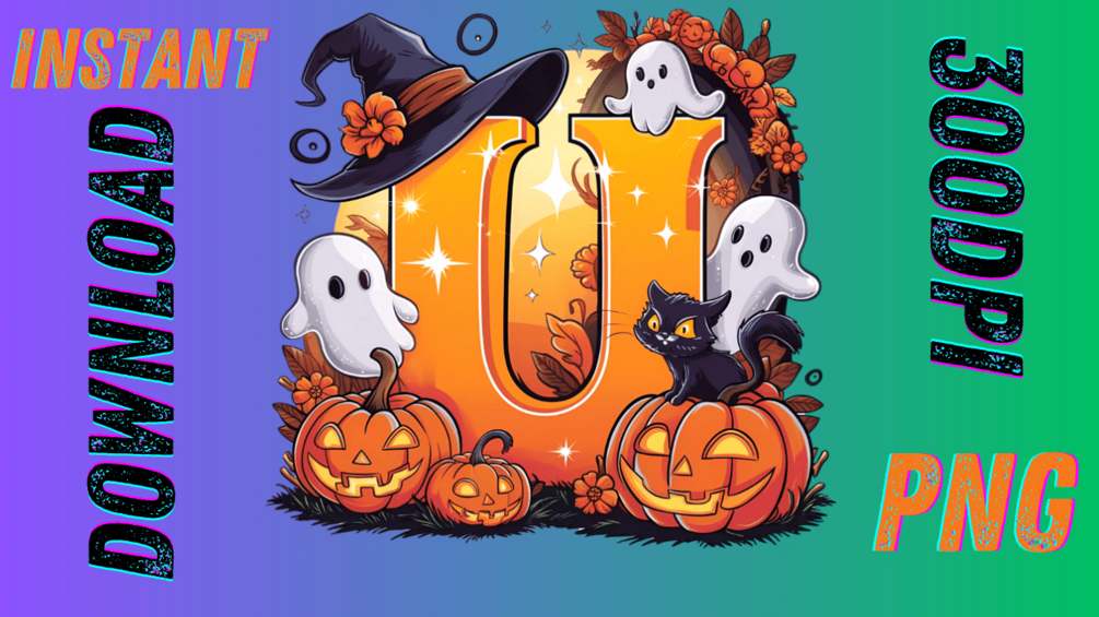 Spooky Halloween Alphabet Art – Decorate with Personalized ‘U’ Letter ...