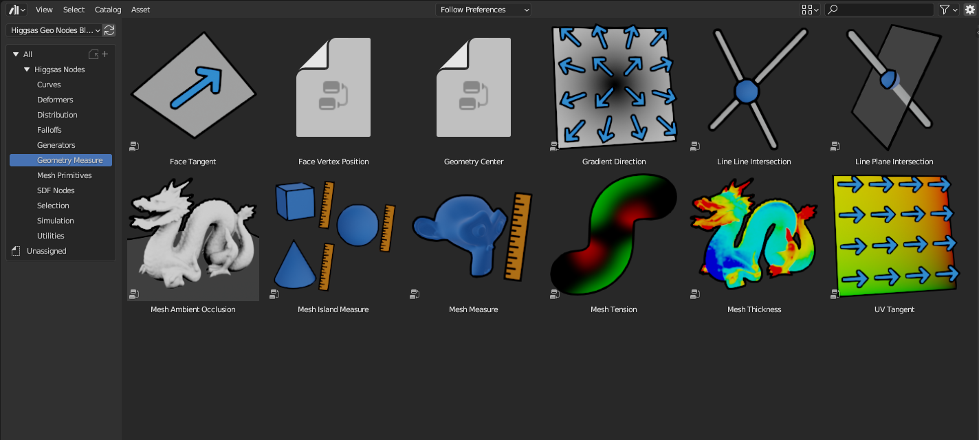 Higgsas Blender 3.3/3.4/3.5/3.6+ Geometry Nodes Groups Toolset Pack