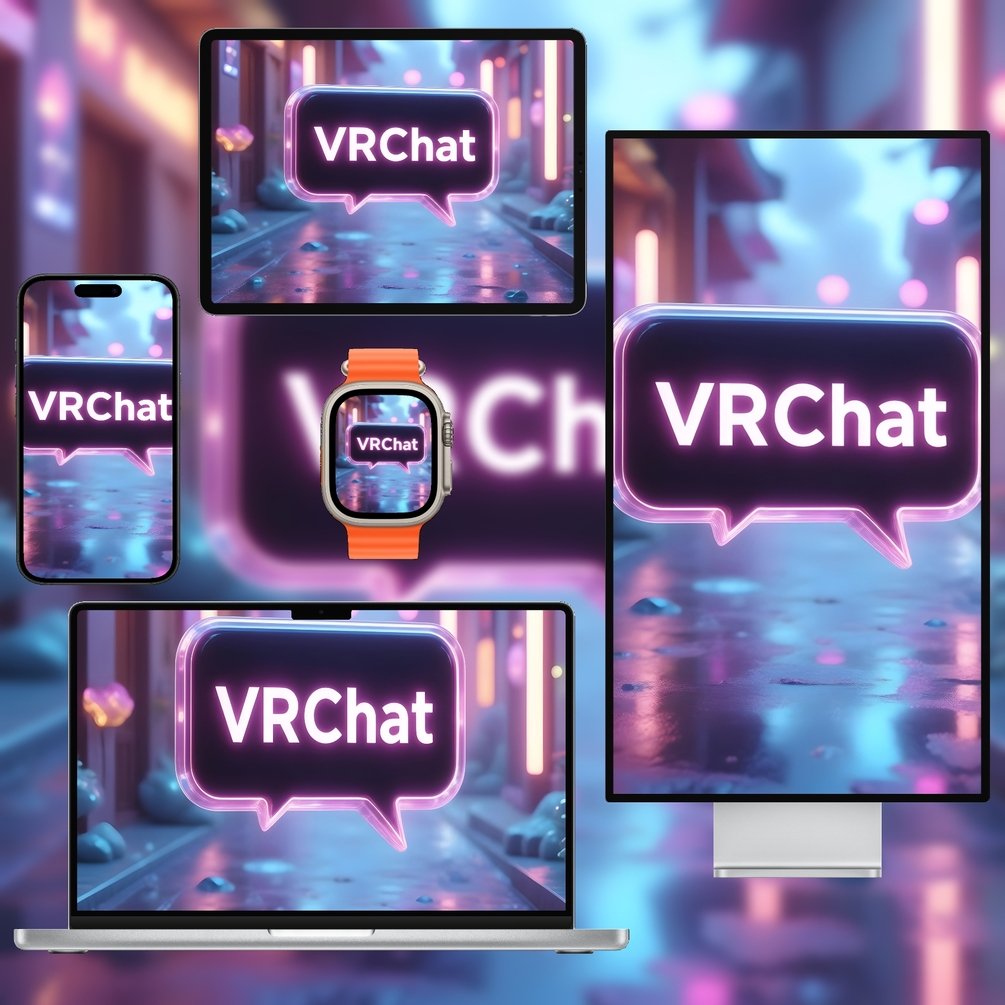 Futuristic VRChat Wallpaper Custom-Fit Digital Art Pack – Neon ...