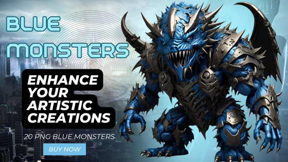 Blue Monsters (20 png)
