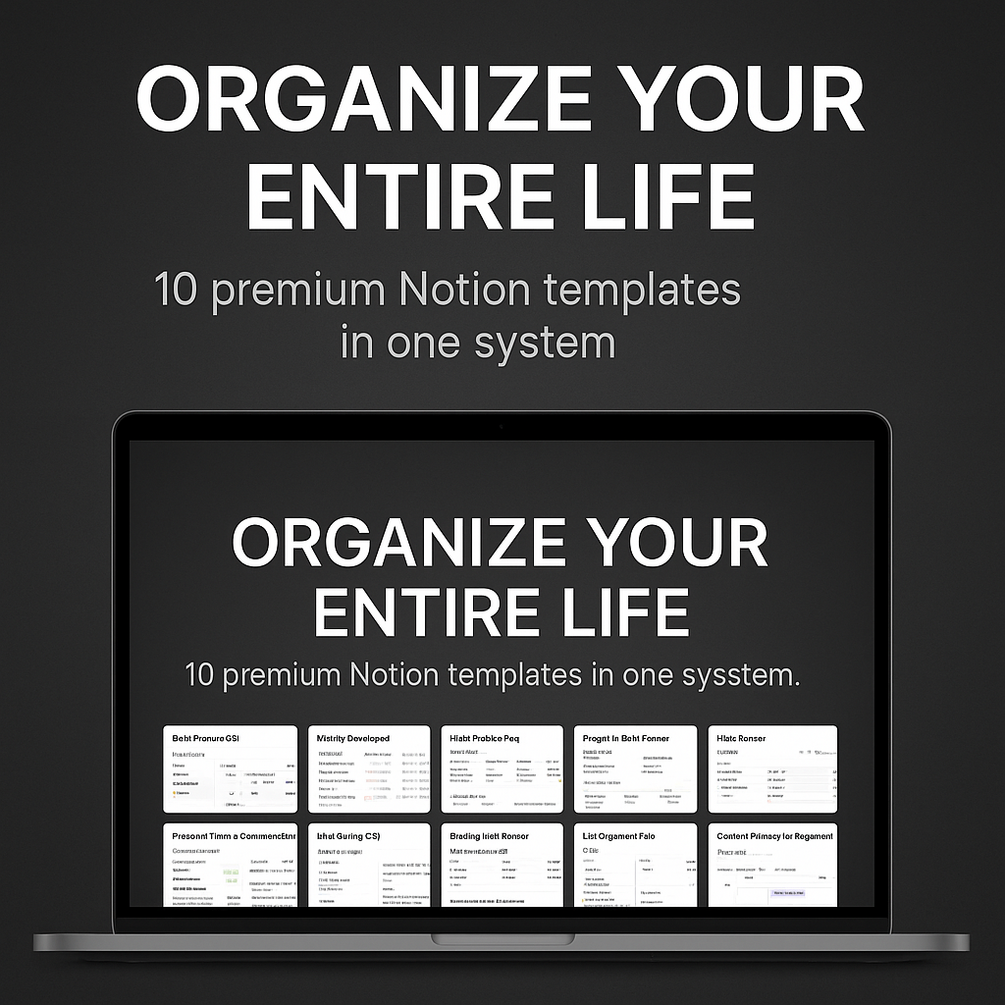 Life OS Mega Pack — 10 Premium Notion Templates