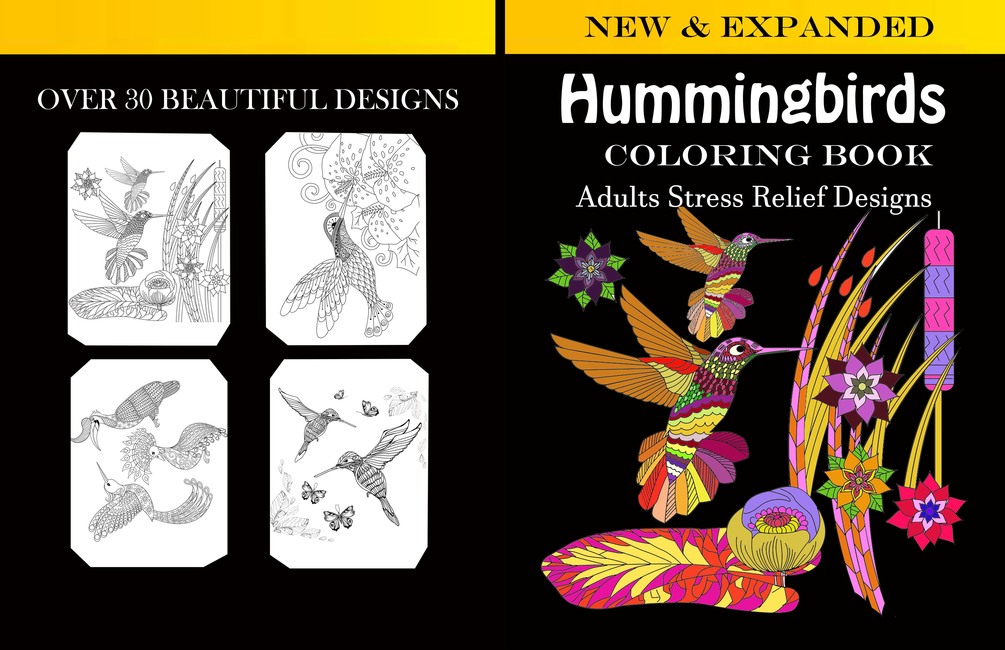 Hummingbirds coloring book
