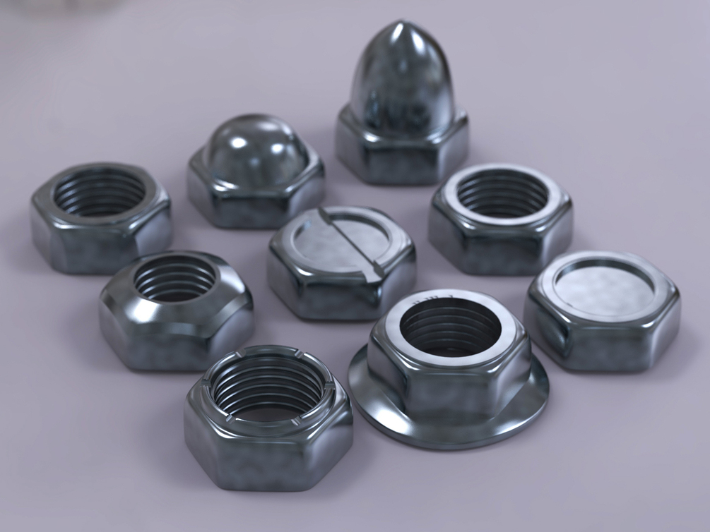 Bolts-ends - High mesh + Baked maps (normal/ao)