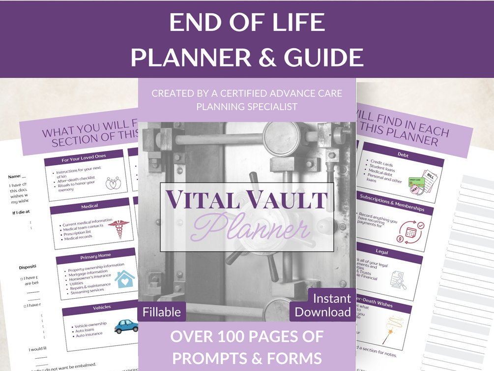 Vital Vault: Comprehensive End-of-Life Planner & Guide