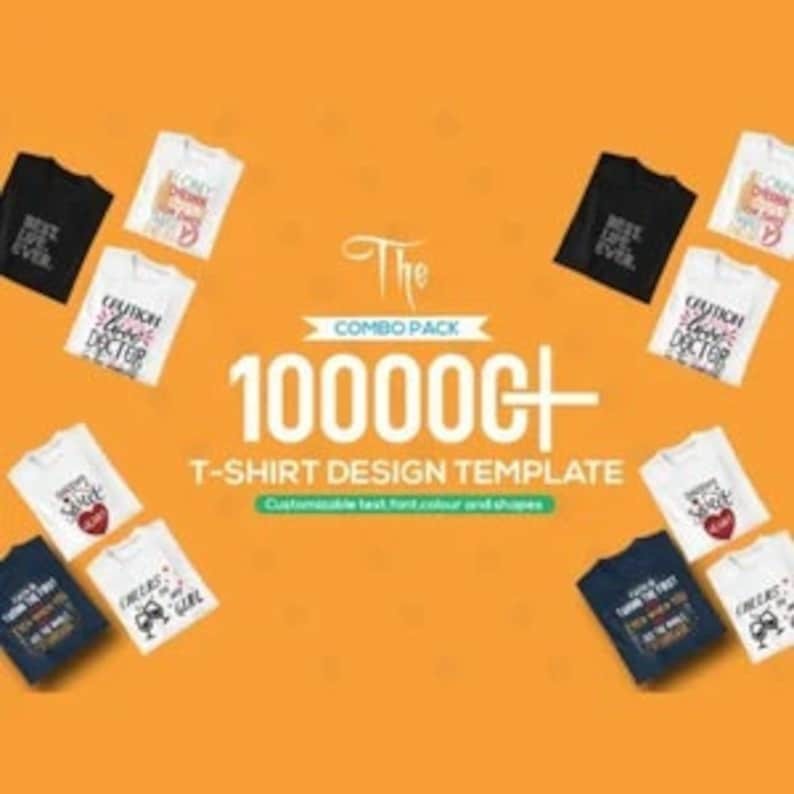 100,000+ T-Shirt Templates Bundle + Bonuses! Print on Demand Shirt ...