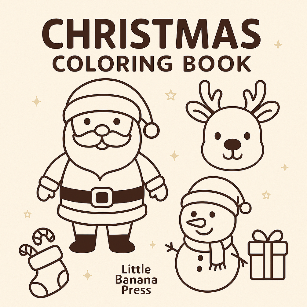 Printable Christmas Coloring Book – Santa, Snowmen & Reindeer (13 Pages)