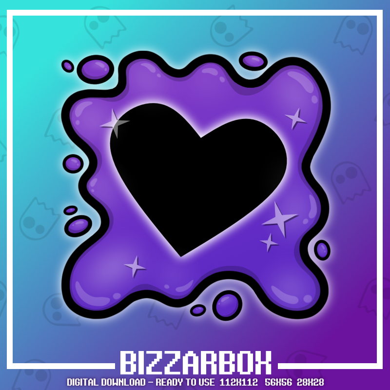 Streamer Emote: Purple Heart Splat