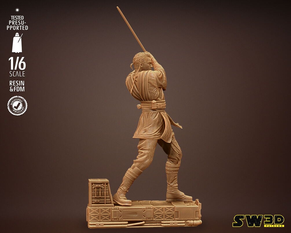 Young Obi Wan Sculpture - Star Wars 3D Models - Tested and Ready for 3D ...
