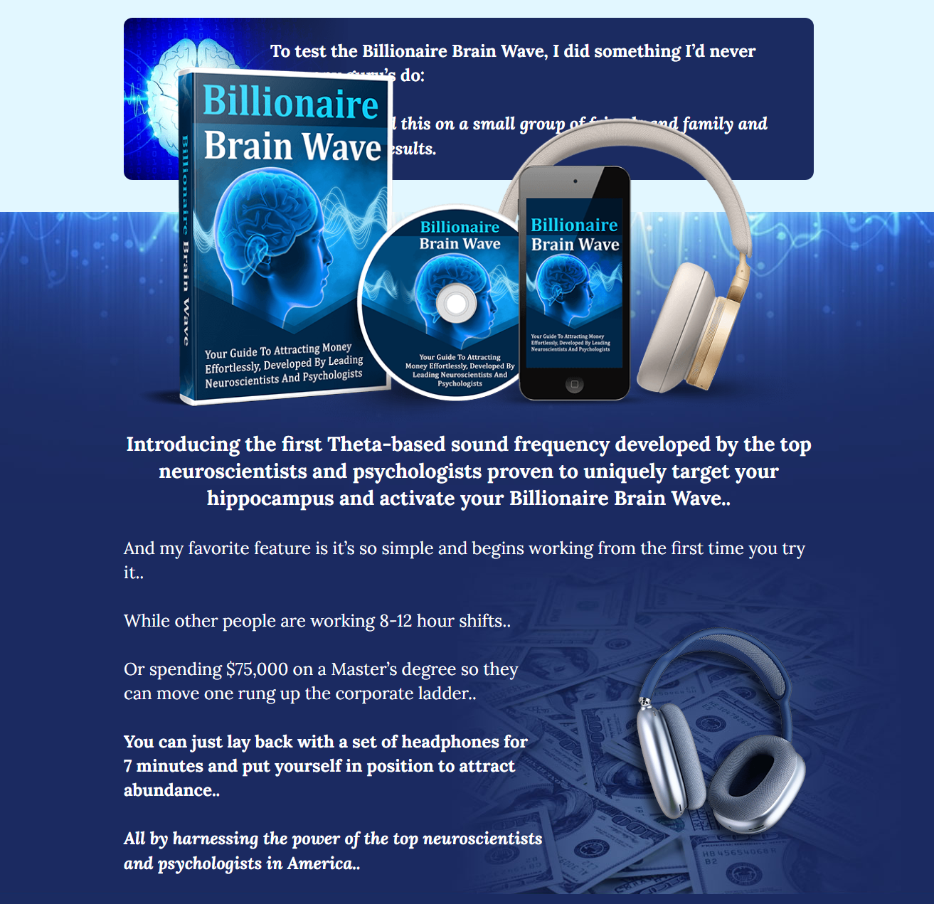 Brainwave - Attract money towards you naturally, scientifically proven.