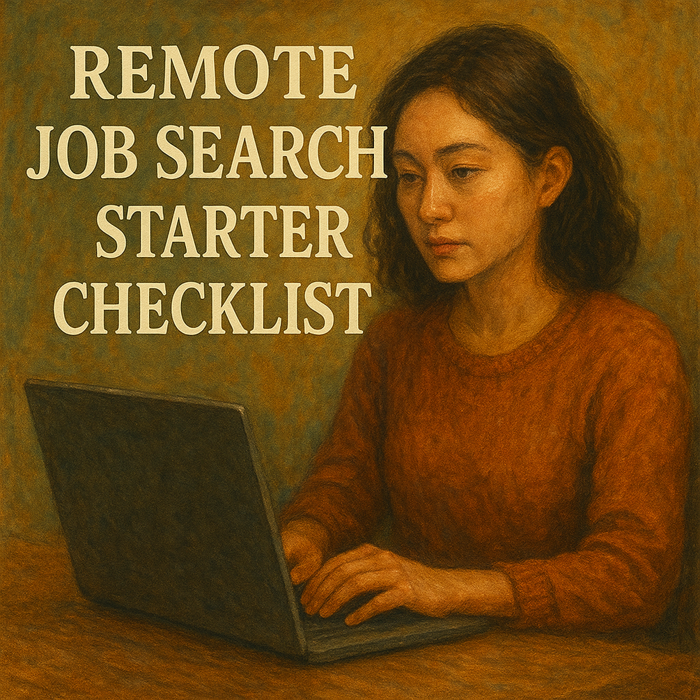 Remote Job Search Starter Checklist