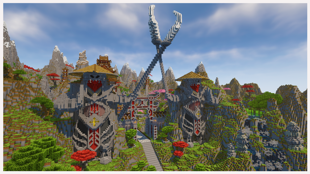 Epic Oriental Themed Valley [MC Version 1.19.4 & Above]