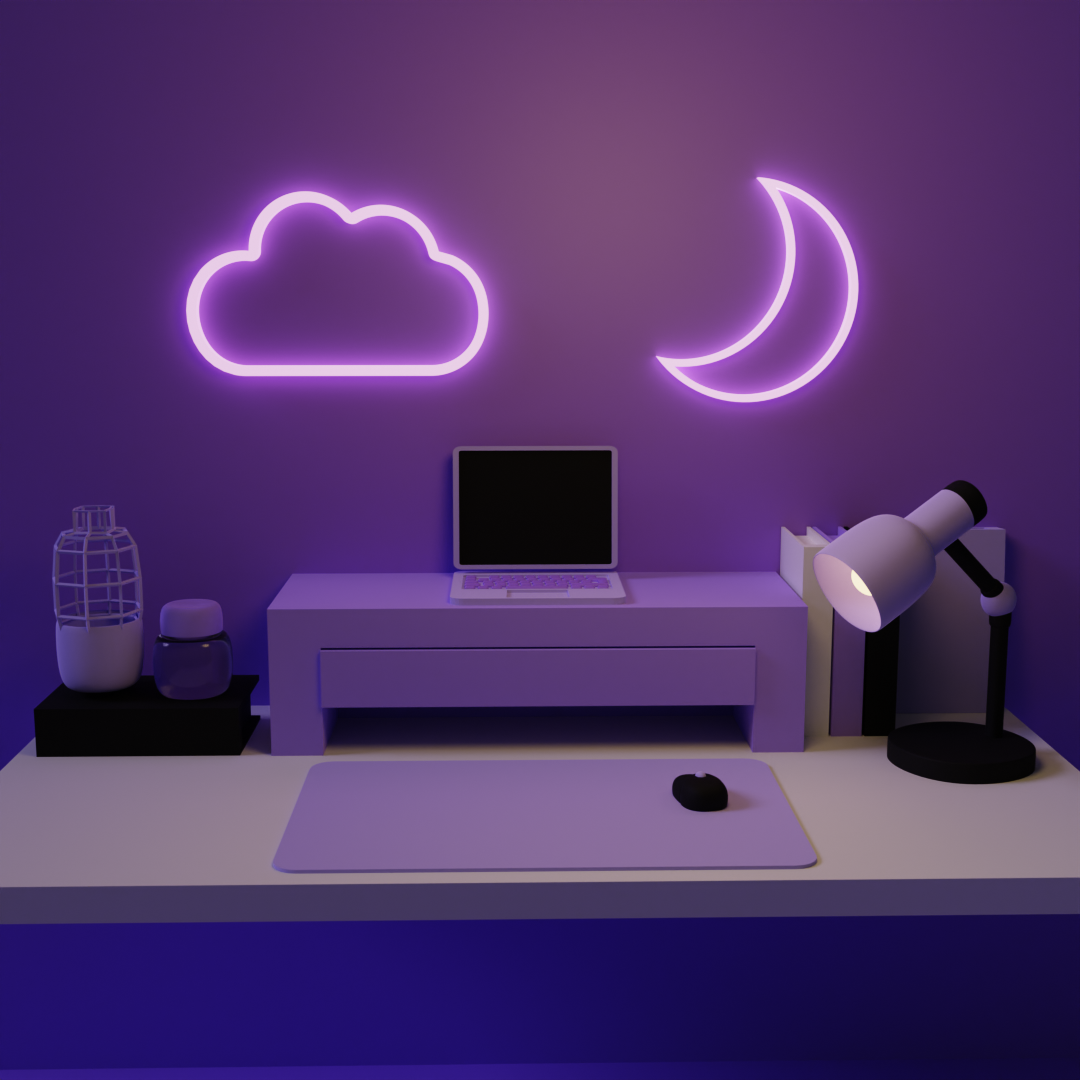 Blender 3D Aesthetic Office Desk - gonky