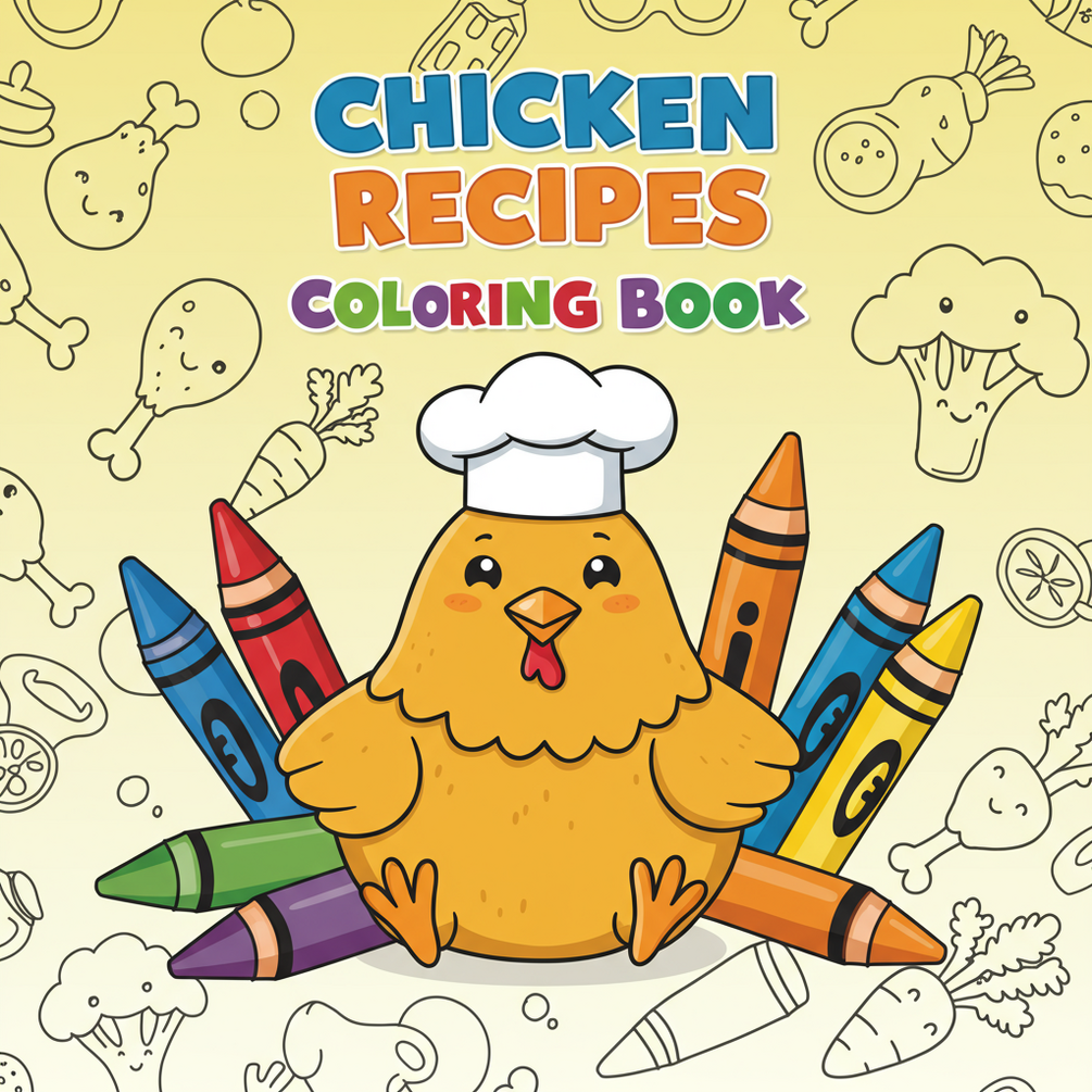 Chicken Recipes Coloring Book for Kids