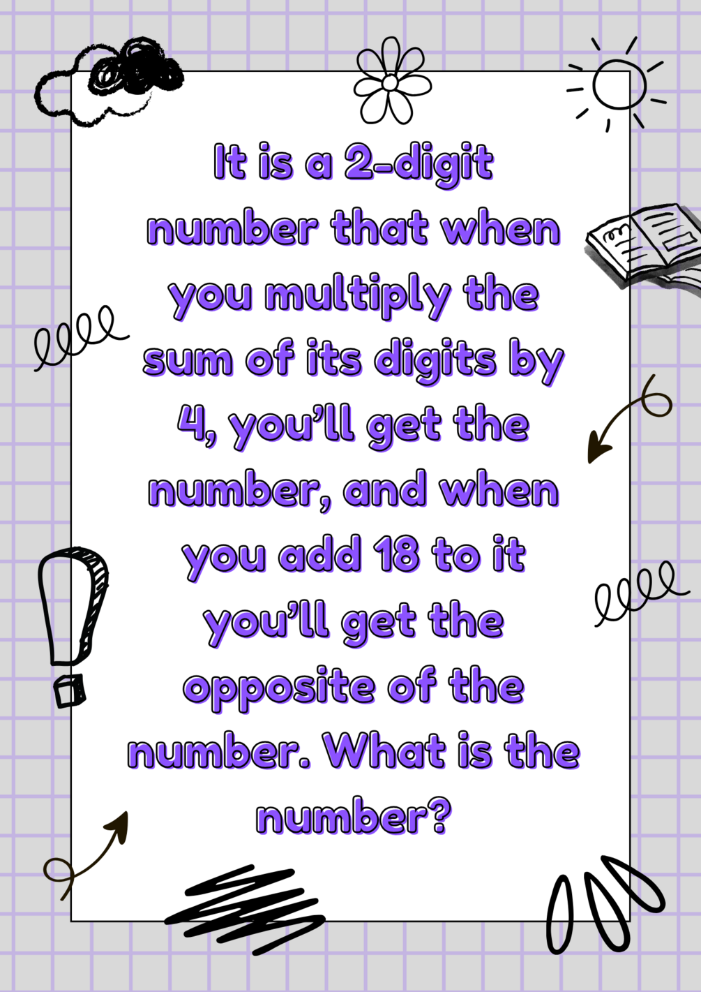 Math Riddle for Math Class