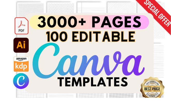 100 CANVA Editable Planner Templates