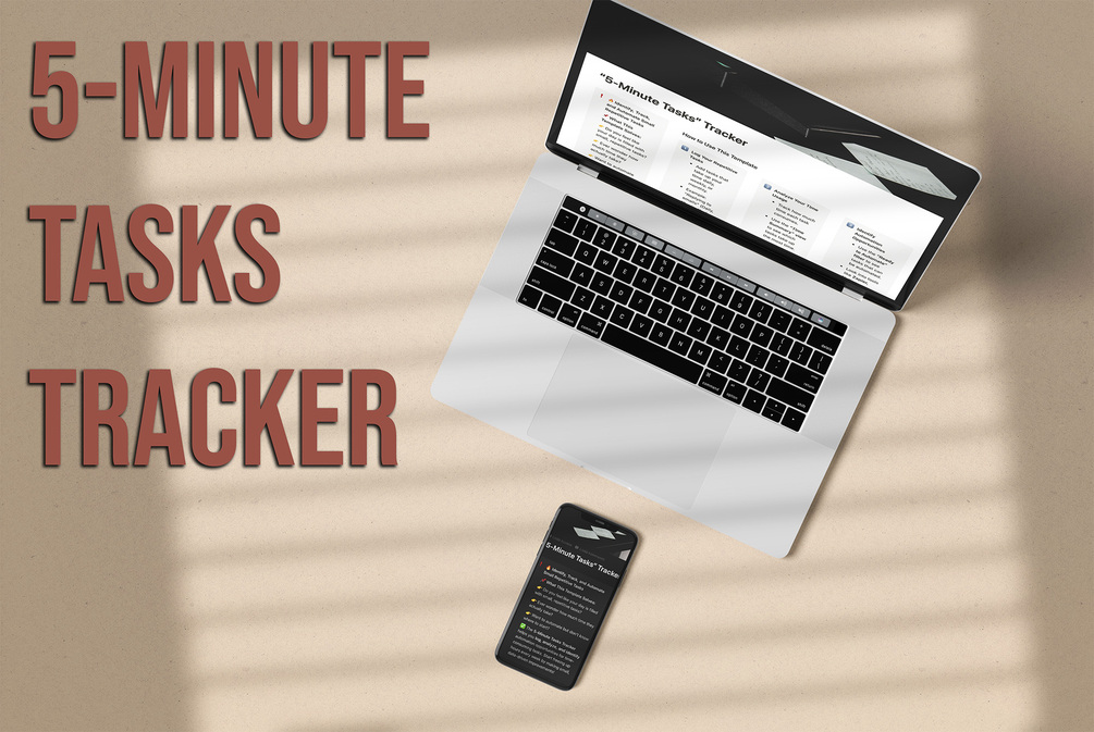 🕒 5-Minute Tasks Tracker – Optimize & Automate Your Daily Workflow