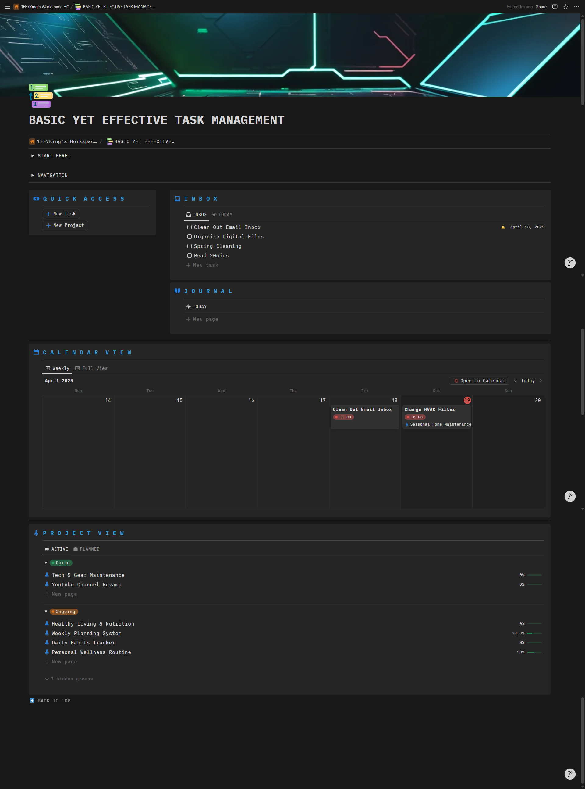 Notion Task Manager (Basic)