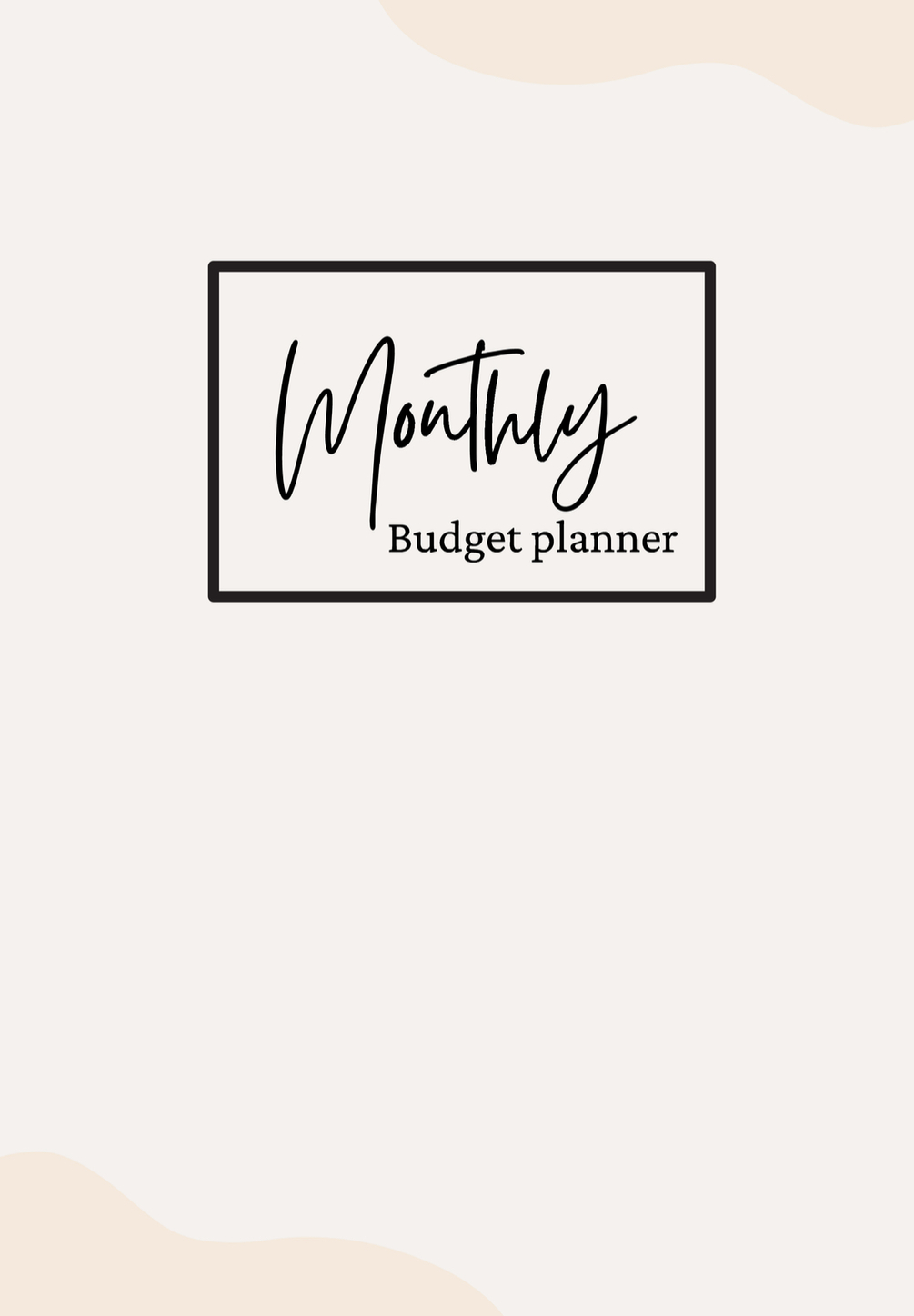 Monthly Budget Planner