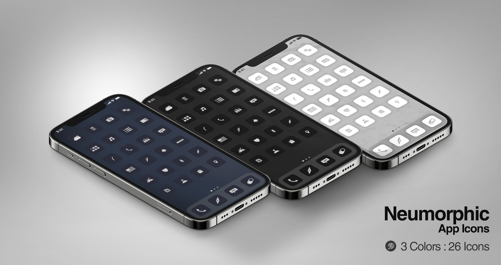 Neumorphic App Icons by Aeno