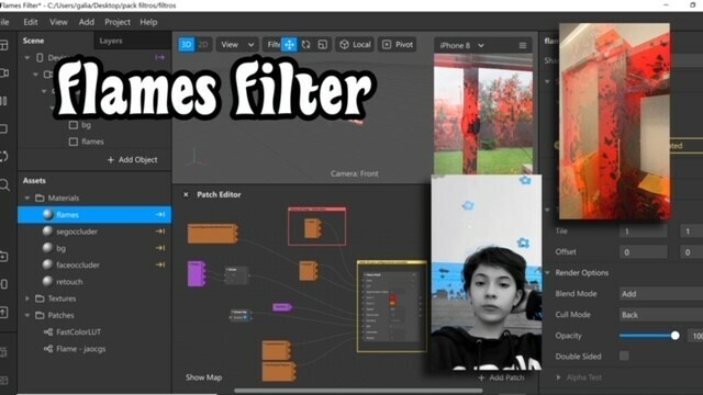 Flames filter - Spark Ar - Project/filter
