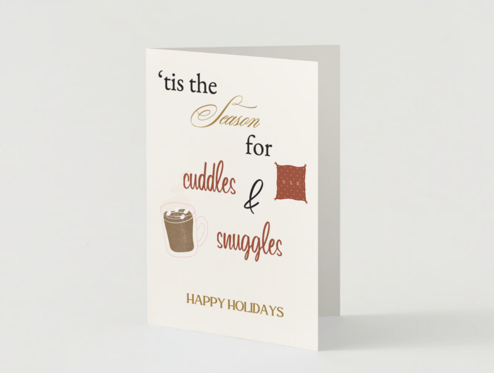 Pack of Three - Cuddle & Snuggle Christmas Card