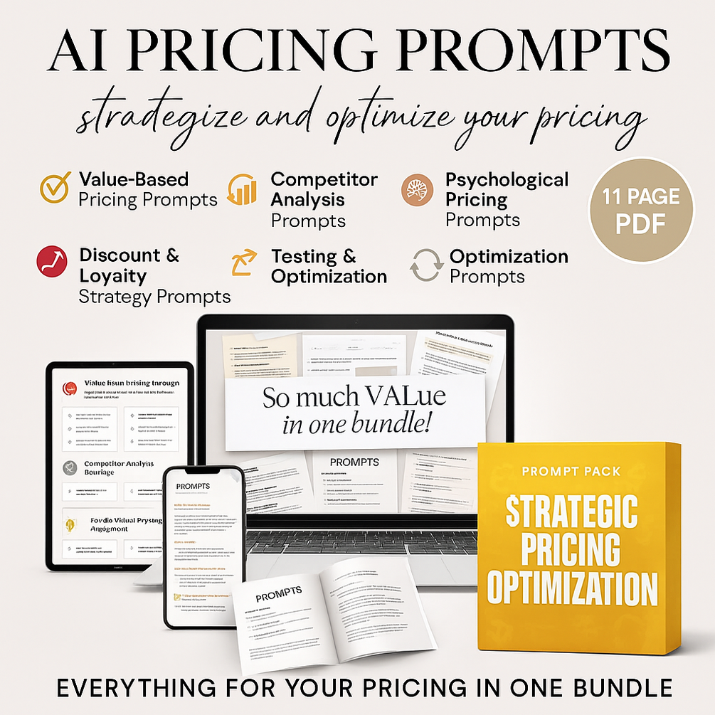 AI Pricing Prompt Pack – Boost Profits with Smarter Strategies