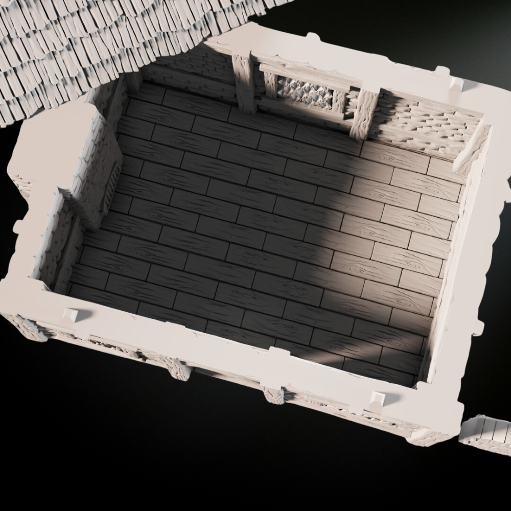 Medieval Fantasy Cottage House I STL - 3D Printable Terrain, Wargaming ...