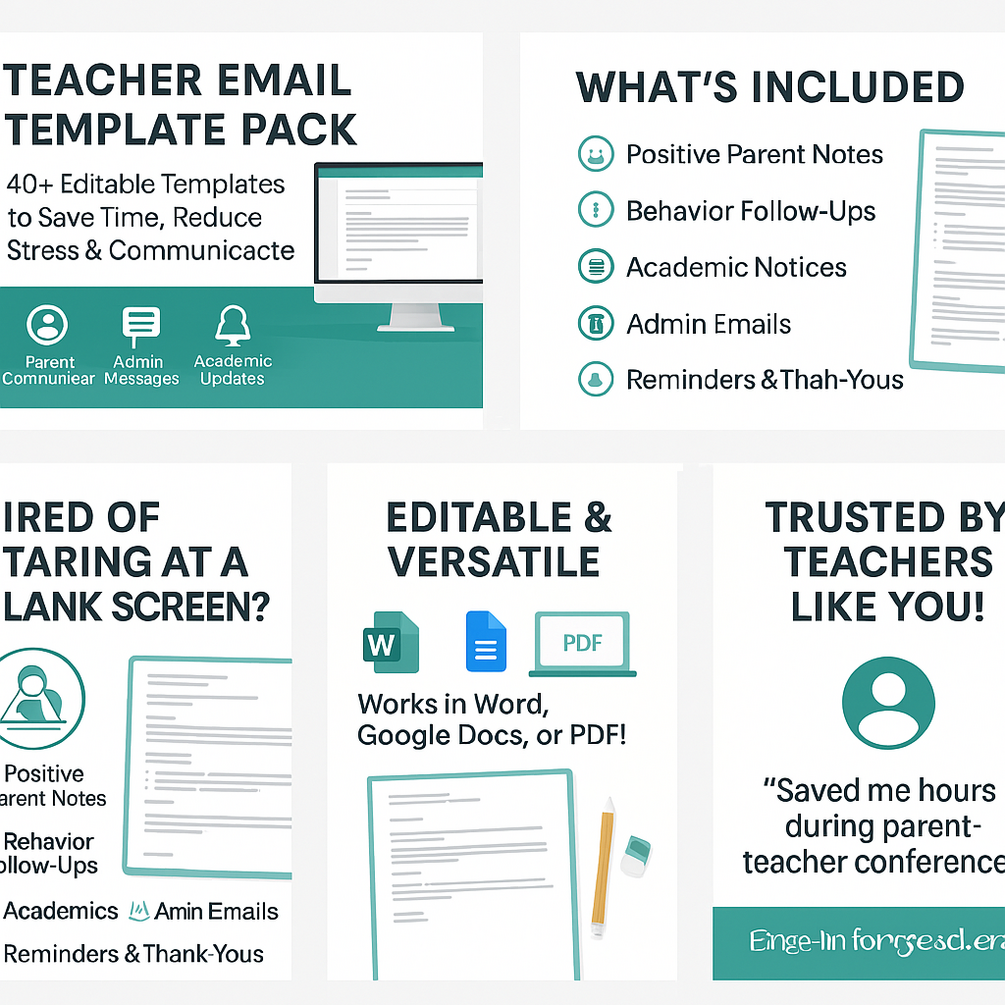 Email Templates Collection for Teachers (So You Can Keep Your Sanity)