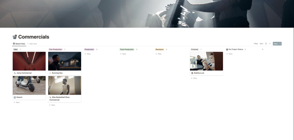 Notion Commercial Pre-Production Template