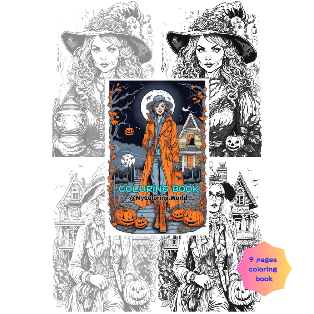 Halloween Witch 003 Coloring book