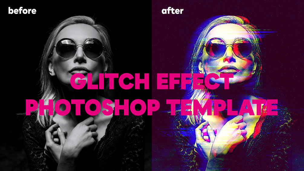 Glitch Template Photoshop