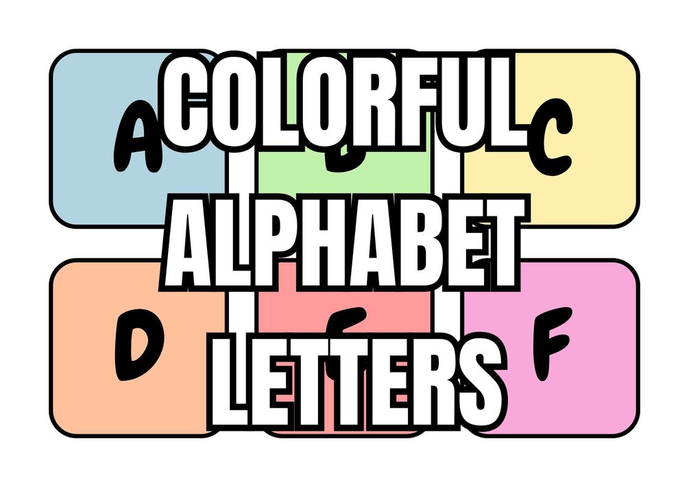 Alphabet Letters A-Z Square Flashcards for Kids