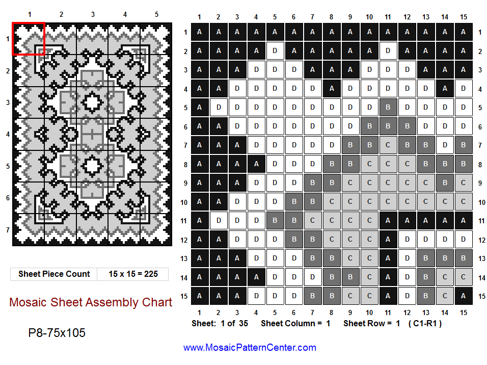 P8-75x105 Mosaic Pattern Guide
