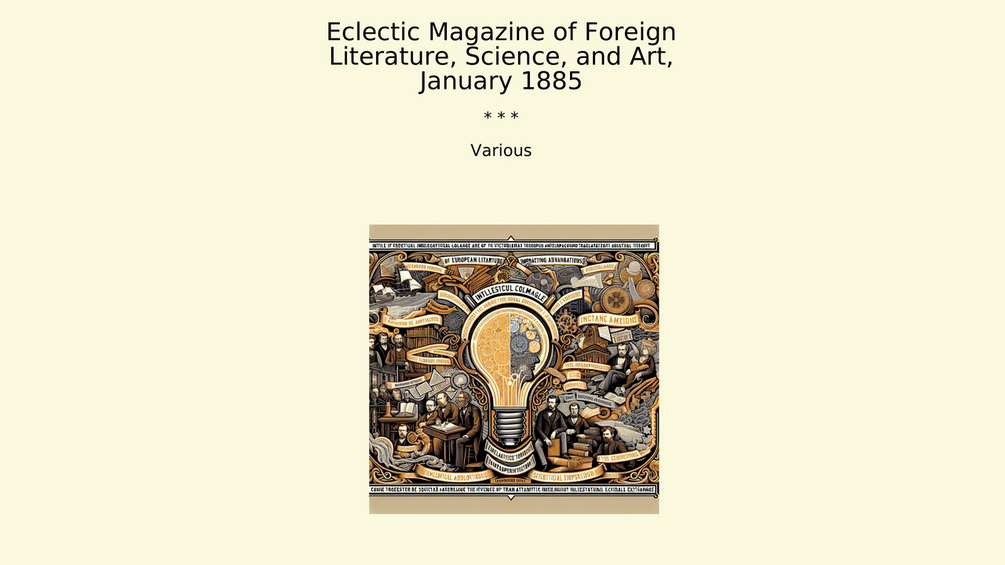 Eclectic Magazine of Foreign Literature, Science, and Art, January 1885