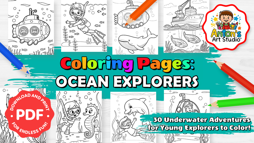 Coloring Pages: Ocean Explorers | 30 Exciting Underwater Adventures for ...