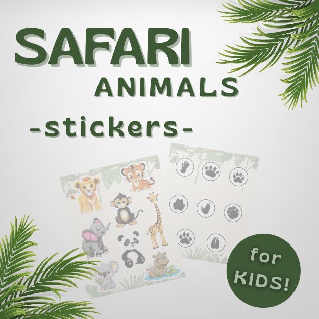 SAFARI animals - stickers (png)