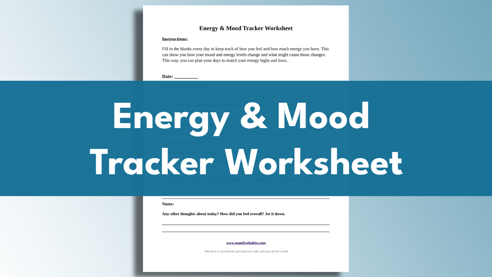 Free Mood Tracker Worksheet