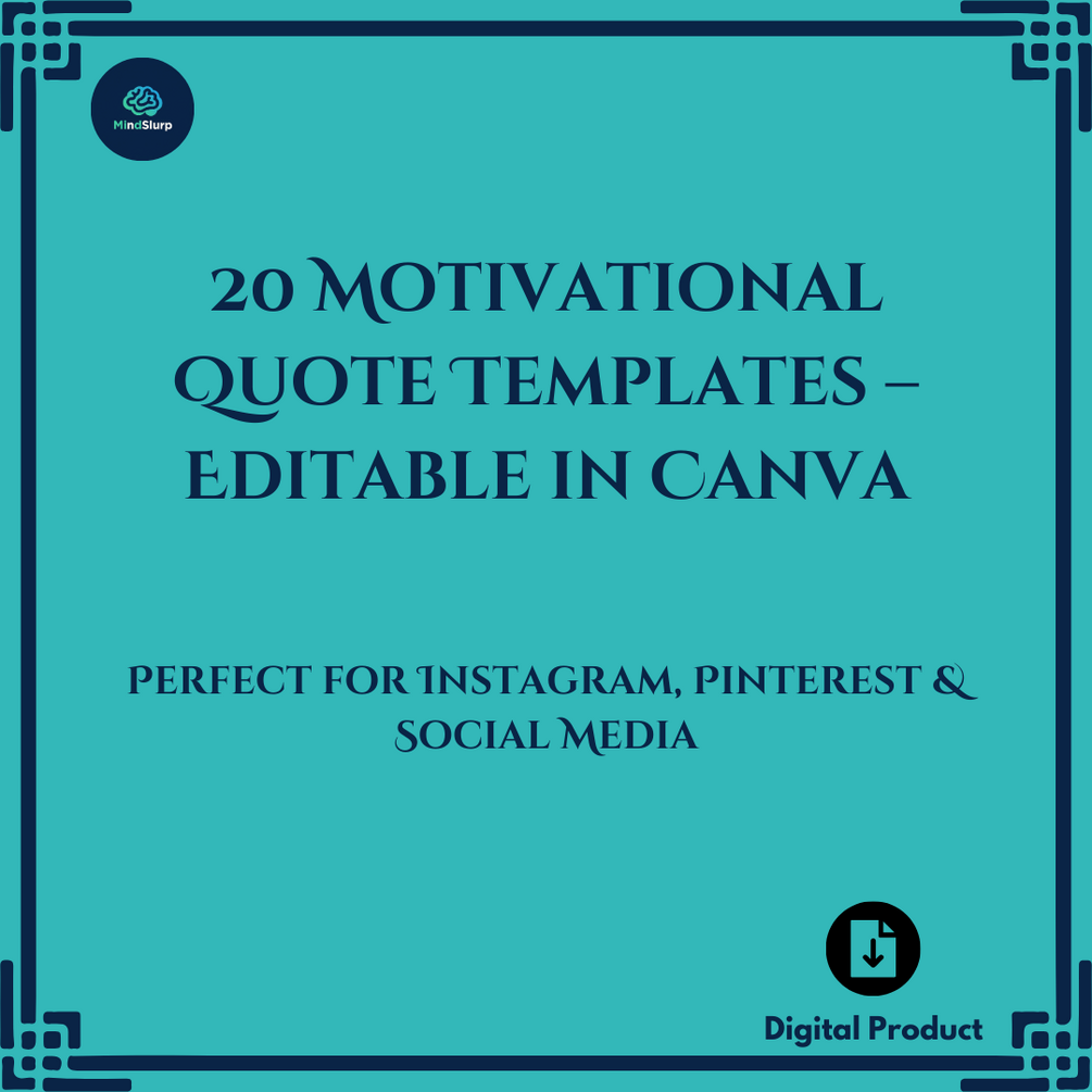 20 Motivational Quote Templates – Editable in Canva