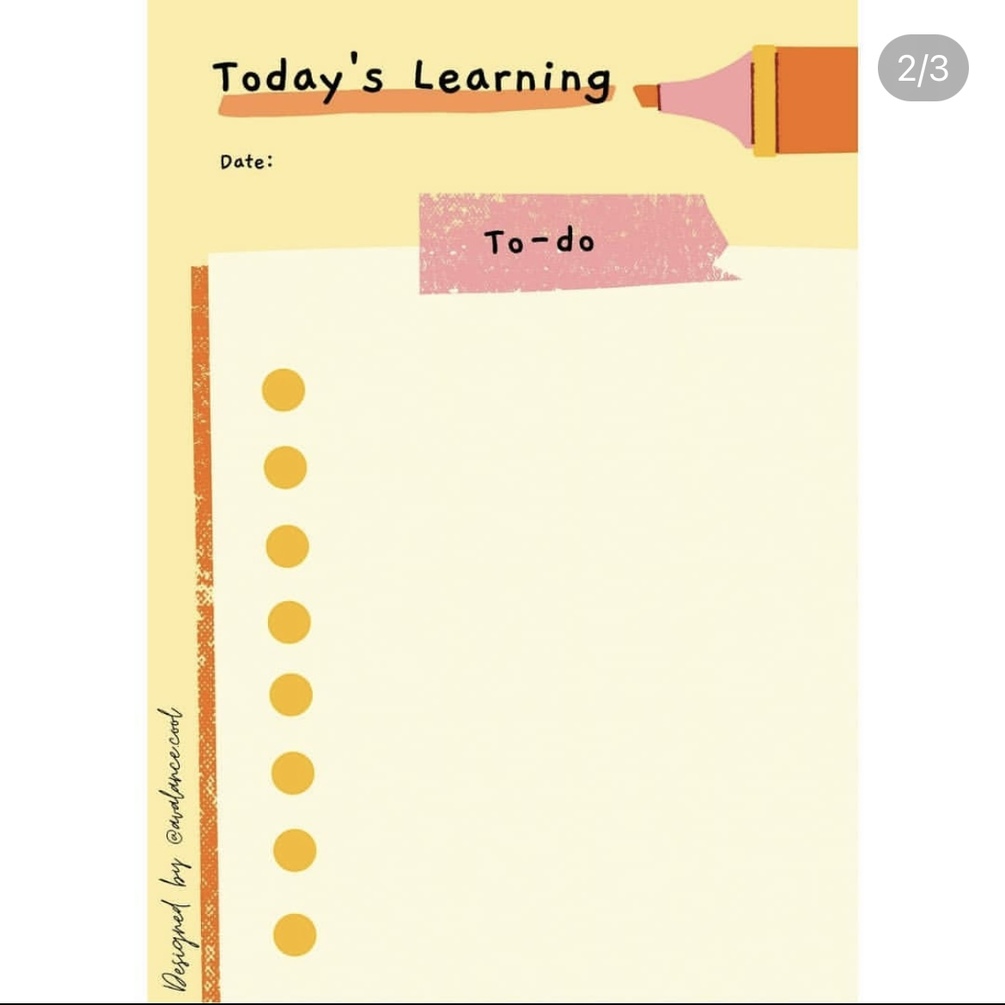 A4 Note Template Colorful ready to print - yellow