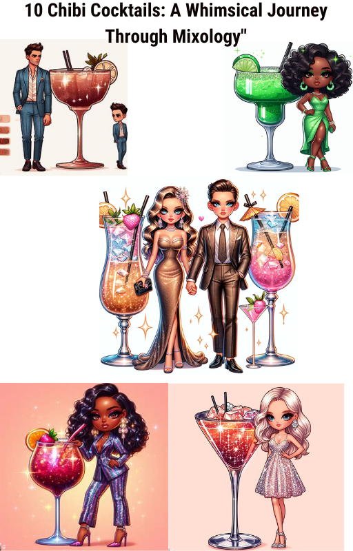 "10 Chibi Cocktails: A Whimsical Journey Through Mixology."
