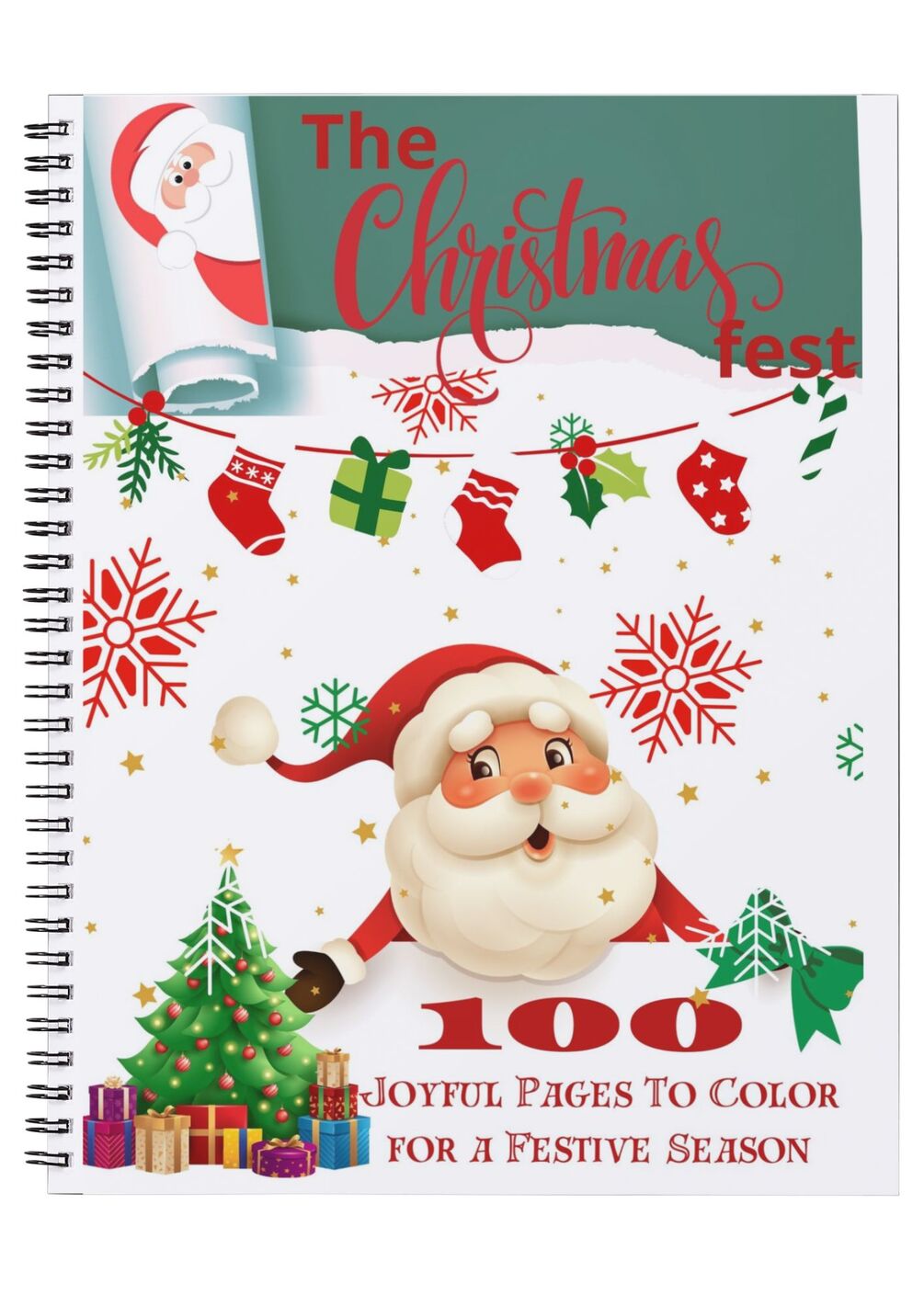 The christmas fest: 100 Joyful Pages To Color for a Festive Season