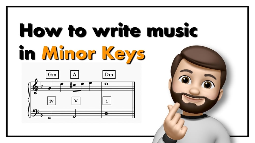 Minor Harmony and Melody Powerpoint, PDF and Musescore File