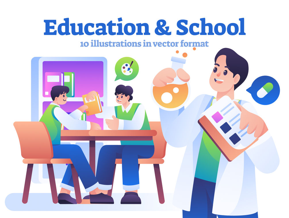 School and Education Illustration Pack