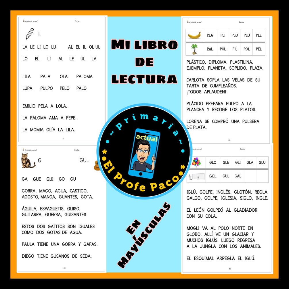 MI LIBRO DE LECTURA EN MAYÚSCULAS